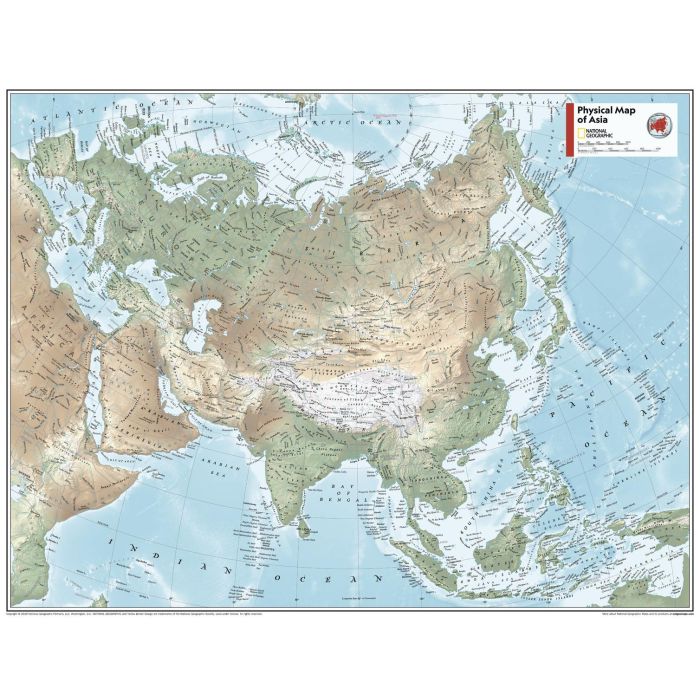 Asia Physical - Atlas of the World, 11th Edition | Stanfords