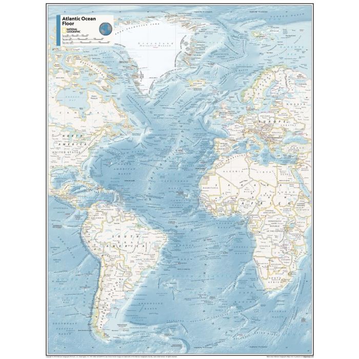 Atlantic Ocean Floor - Atlas of the World, 11th Edition - Compact ...