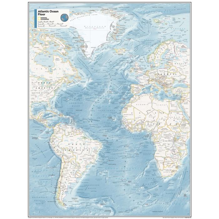 North Atlantic Ocean Floor Map North Atlantic Ocean Seafloor Map