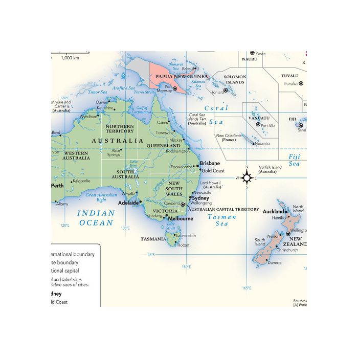 Oceania Map Political Map Of Oceania With Countries Oceania Map With