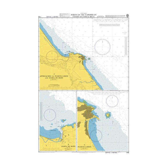 Admiralty Chart 1798 - Ports on the Caribbean Coast of Costa Rica ...