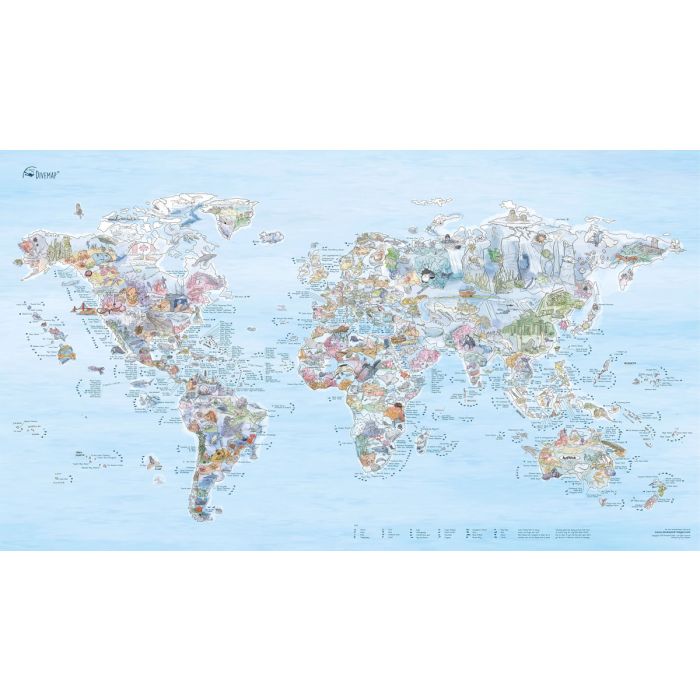 World Map Scuba Diving