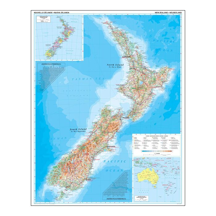 New Zealand Wall Map | Stanfords