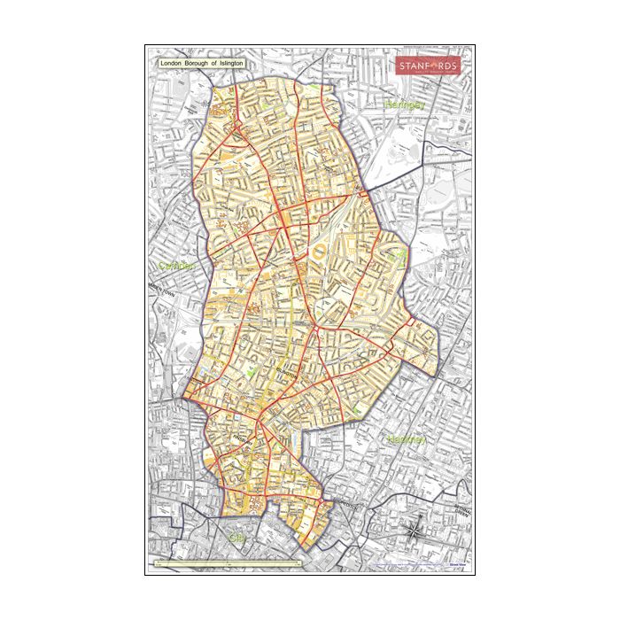 London: Islington Borough Map - Stanfords Print on Demand | Stanfords