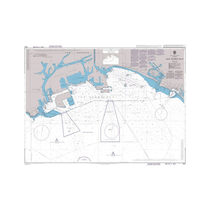 San Pedro Bay Map Admiralty 1082 US West Coast California San Pedro
