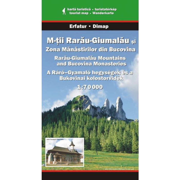 Rarau-Giumalau Mountains and Bucovina Monasteries Dimap Hiking Map ...