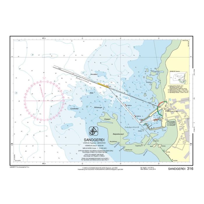 Icelandic Chart - 316 Sandgeroi | Stanfords