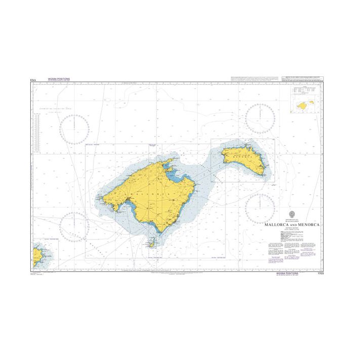 Admiralty Chart 1703 - Mallorca and Menorca | Stanfords