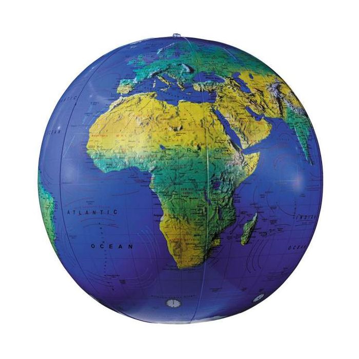 Dark Blue Topographical Inflatable Globe (68cm/27") | Stanfords