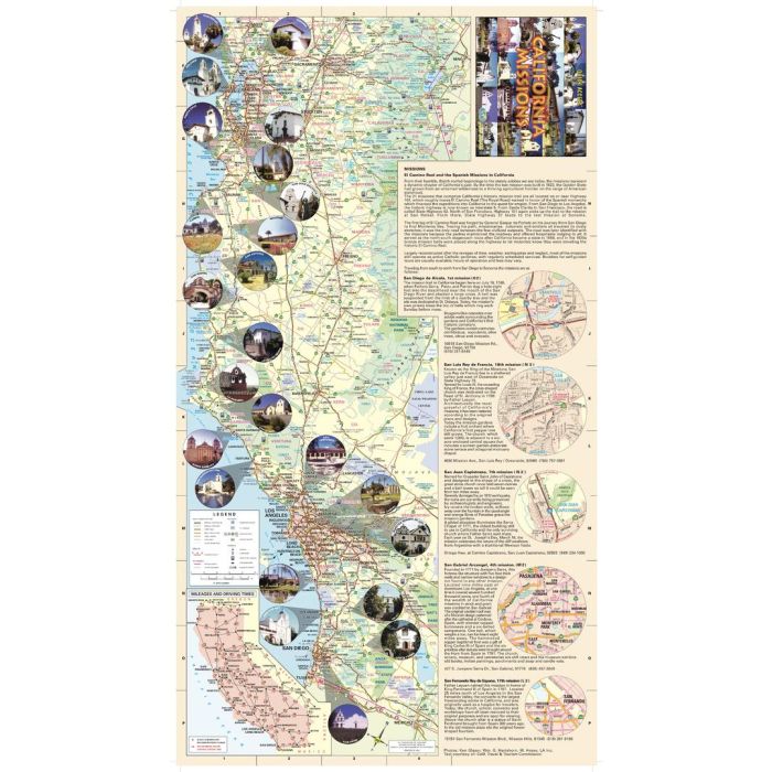 California Missions Map | Stanfords