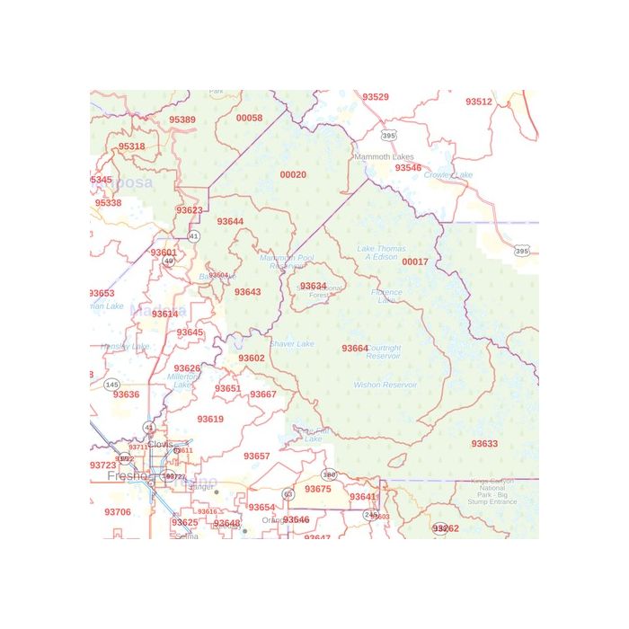 Zip Code Map Of California California City ZIP Code Map | California