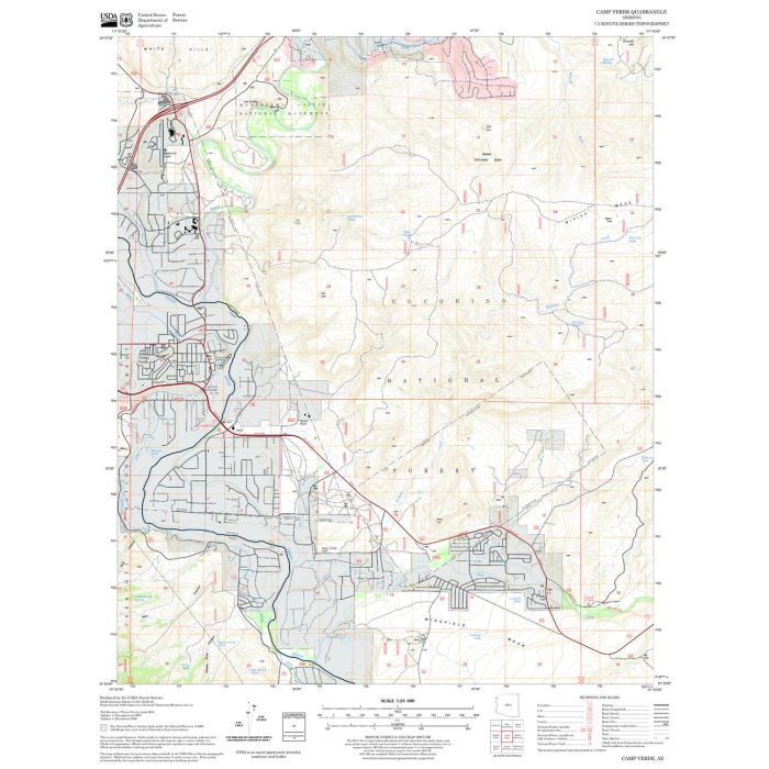 Camp Verde Quadrangle, Arizona | Stanfords
