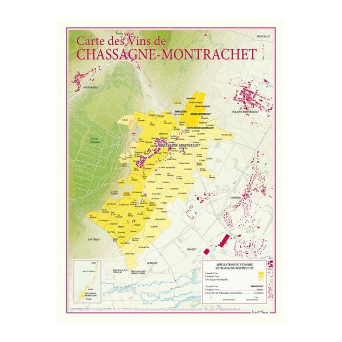 Chassagne Montrachet Editions Benoit France Wine Map | Stanfords