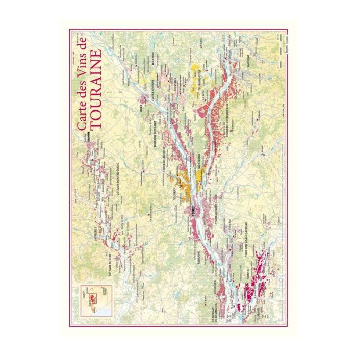 Touraine Wine Map | Stanfords