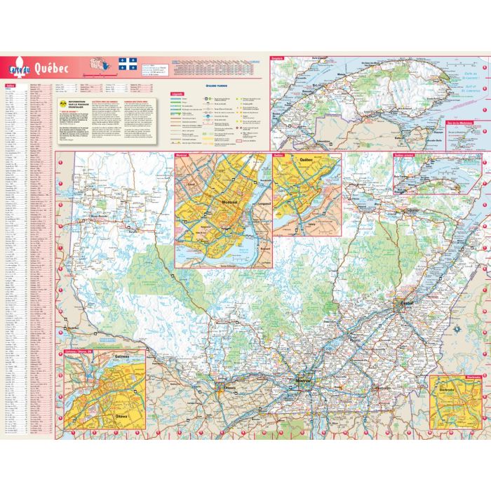 Carte du Québec, en français | Stanfords
