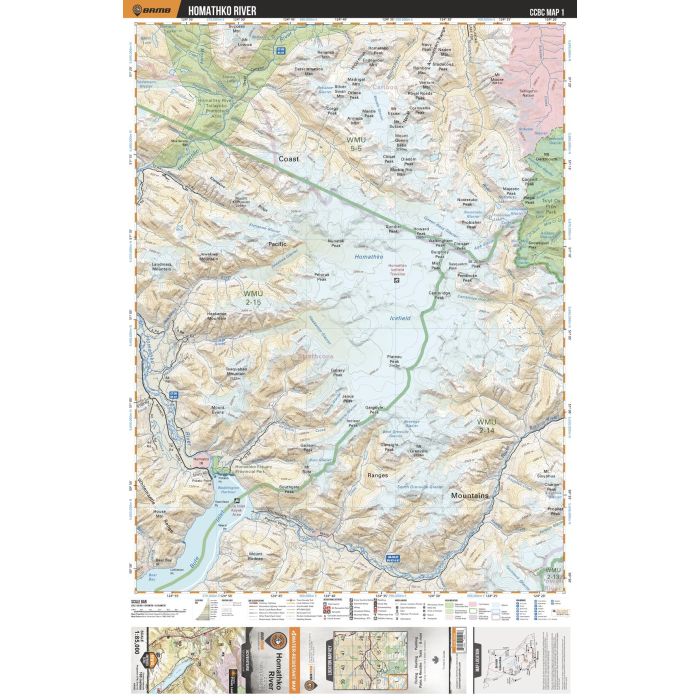 CCBC01 Homathko River - Cariboo Chilcotin Coast BC Topo | Stanfords