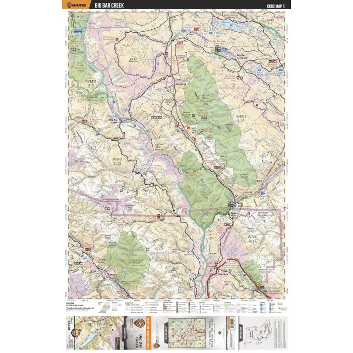 CCBC05 Big Bar Creek - Cariboo Chilcotin Coast BC Topo | Stanfords