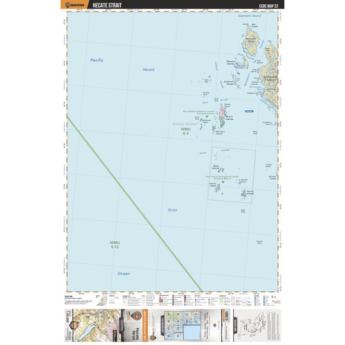 CCBC32 Hecate Strait - Cariboo Chilcotin Coast BC Topo | Stanfords