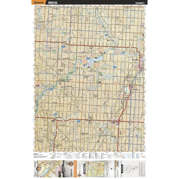 CEAB05 Innisfail - Central Alberta Topo | Stanfords