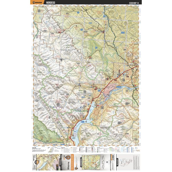 CEAB14 Nordegg - Central Alberta Topo | Stanfords