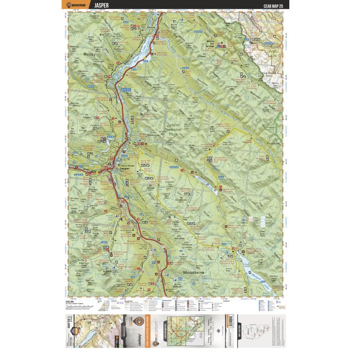 CEAB25 Jasper - Central Alberta Topo | Stanfords