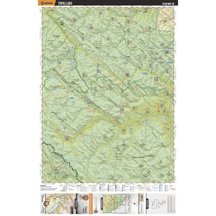 CEAB38 Topaz Lake - Central Alberta Topo | Stanfords