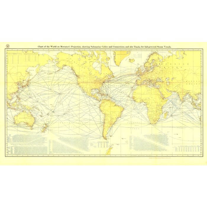 Chart of the World on Mercator's Projection - Published 1905 | Stanfords