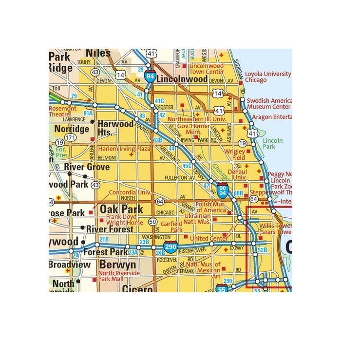 Chicago Neighborhoods Map With Streets Chicago Neighborhood Map Print,