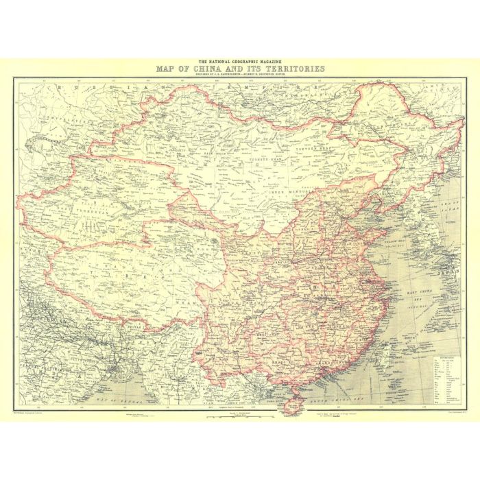 China and Its Territories - Published 1912 | Stanfords