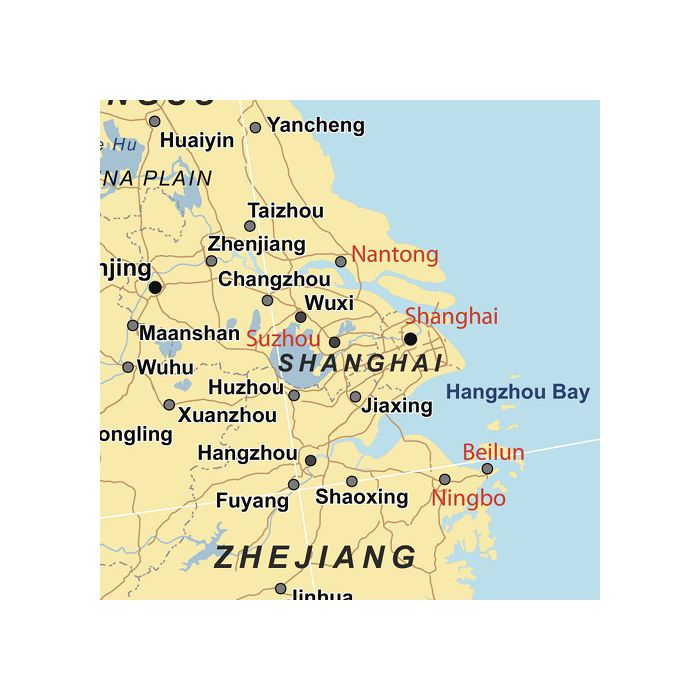 Detailed Map Of China Ports