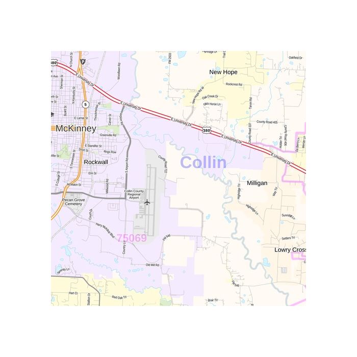 Collin County Texas Map
