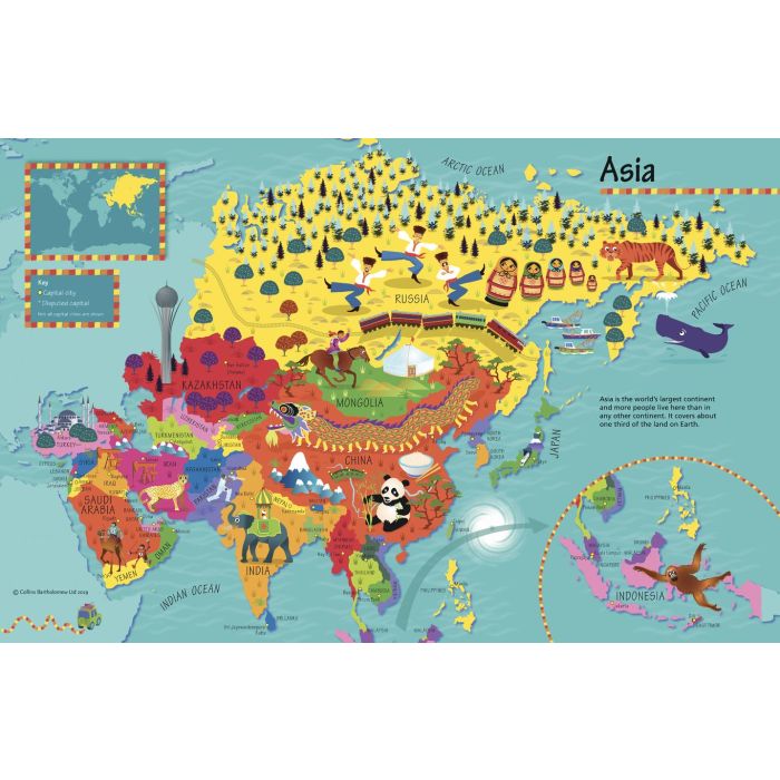 Kids Map Of Asia The Groups Of People Who Live In Asia — The Biggest