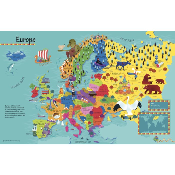Europe Map With Capitals For Kids European Countries And Capitals