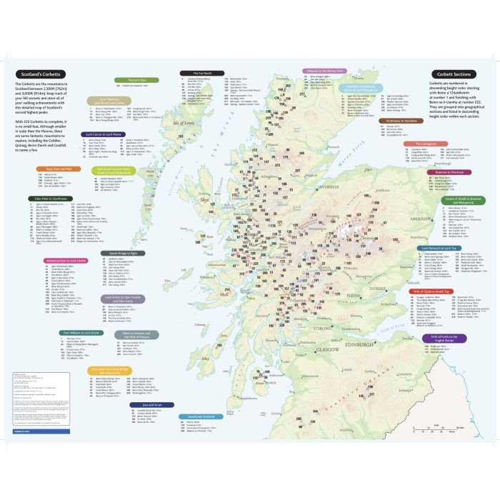 Collins Corbetts Pocket Map | Stanfords