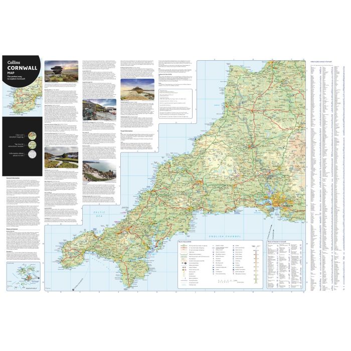 Collins Cornwall Pocket Map | Stanfords