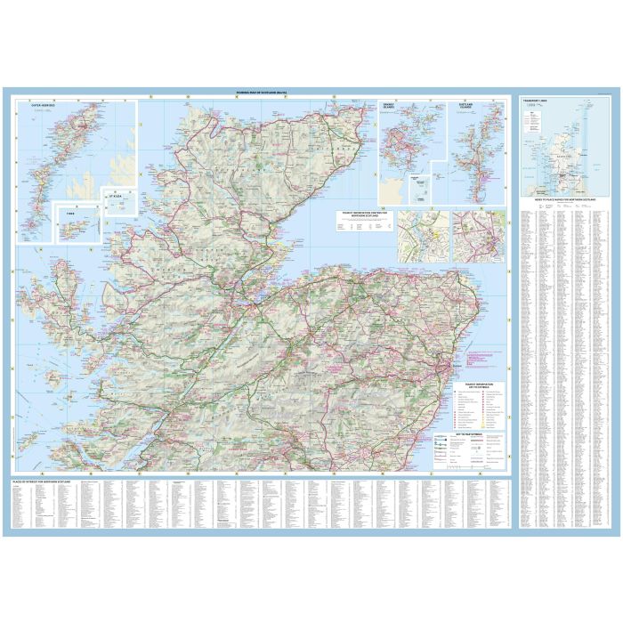 Collins Touring Pocket Map of Scotland - North | Stanfords
