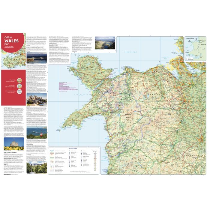 Collins Wales Pocket Map - North | Stanfords