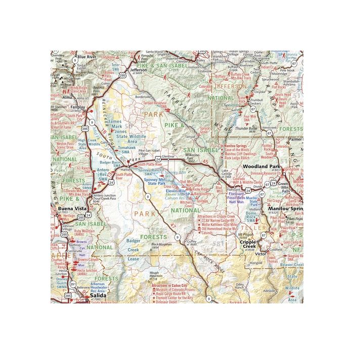 Colorado Highway Map Detailed New Rail Road And County Map Of Colorado