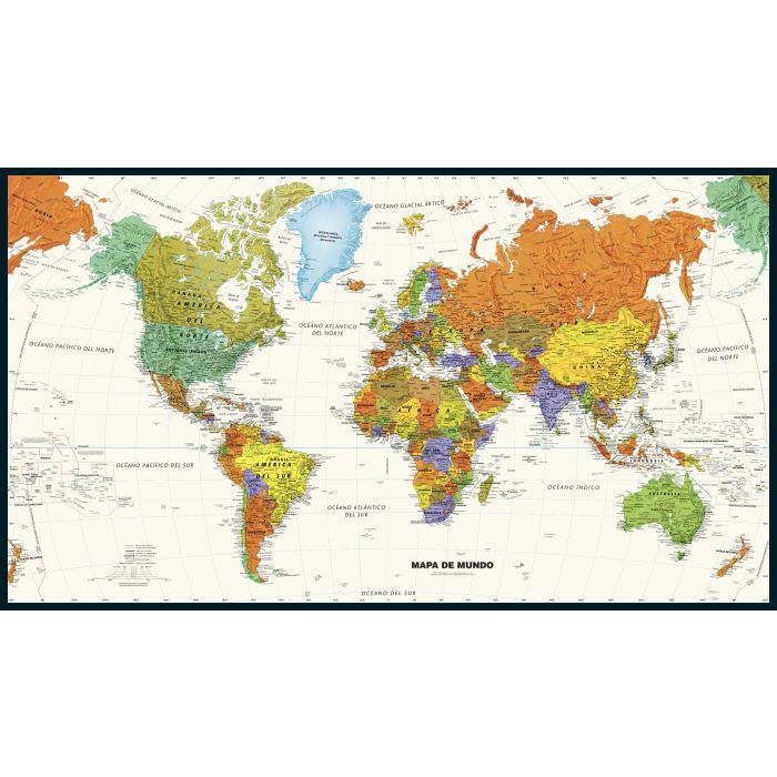 Contemporary World Wall Map in Spanish | Stanfords
