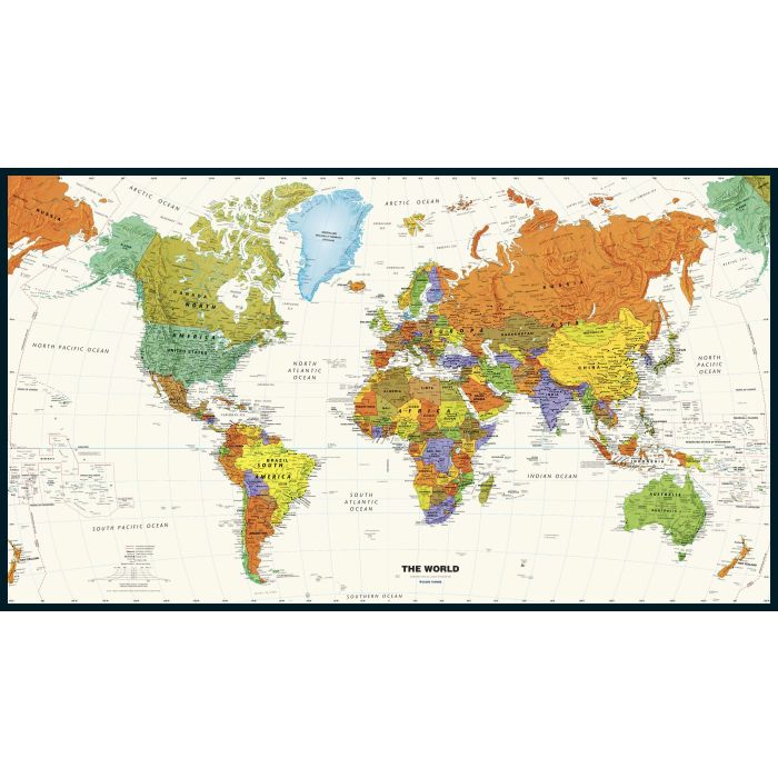 Contemporary World Wall Map | Stanfords