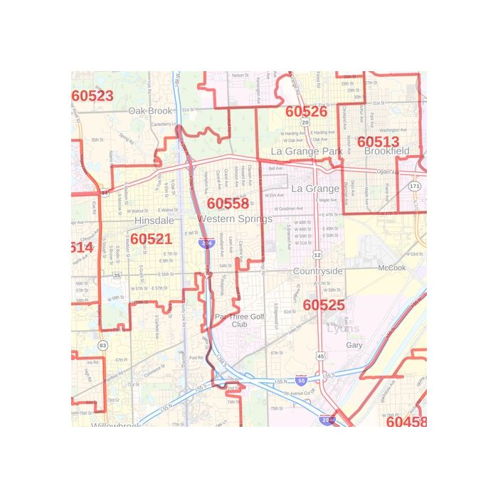 Illinois Zip Code Amazon.com: ZIP Code Wall Map Of Champaign, IL ZIP