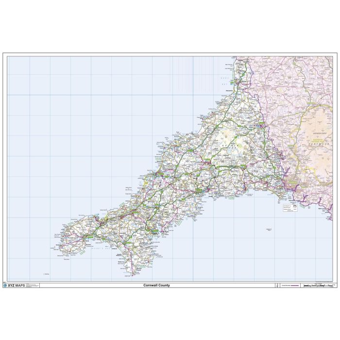 Cornwall County Map | Stanfords