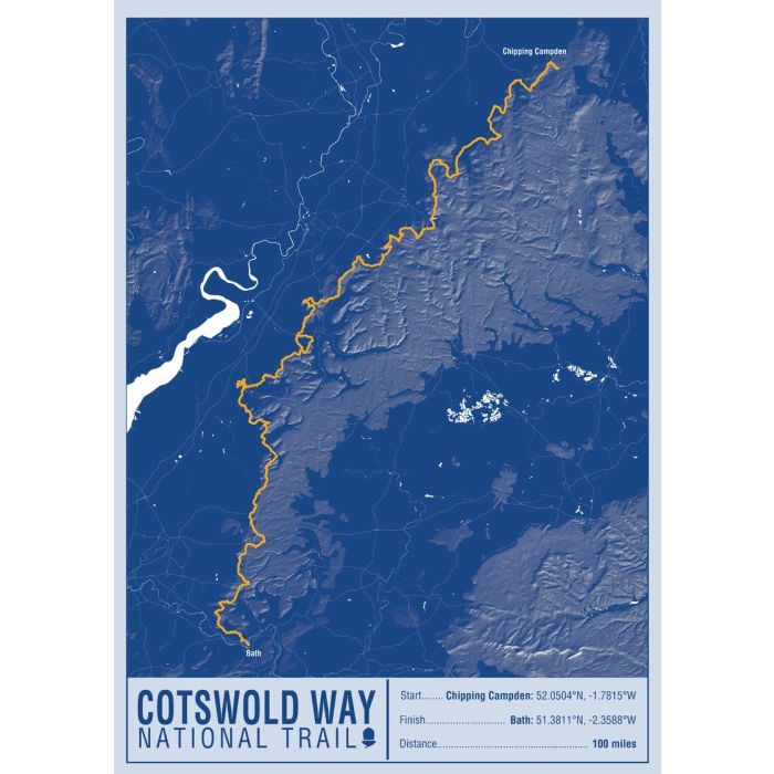 Cotswold Way National Trail Map Print | Stanfords