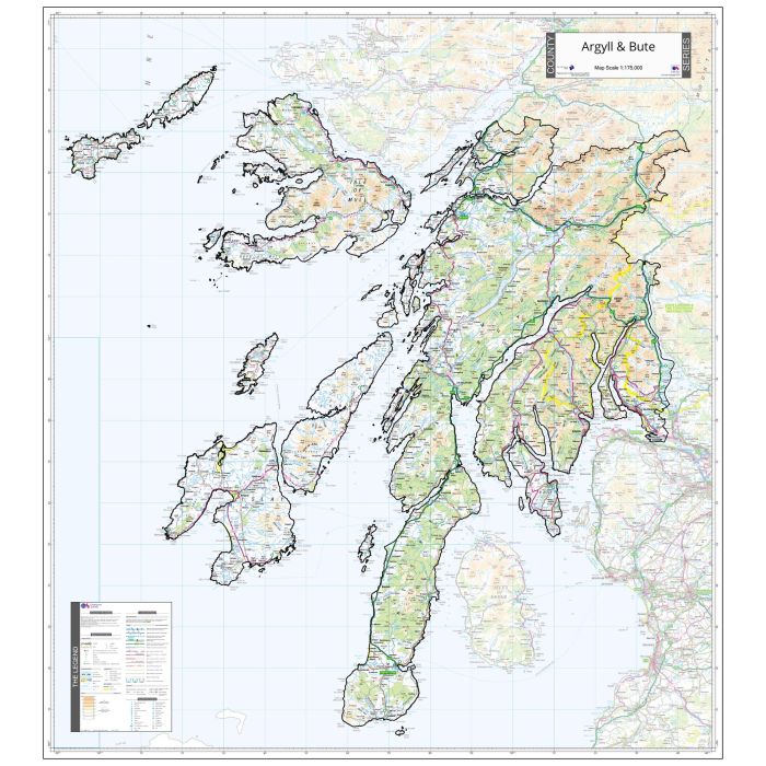 County Map of Argyll & Bute | Stanfords