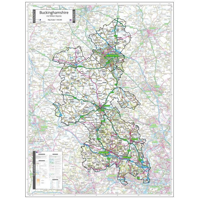 County Map of Buckinghamshire | Stanfords