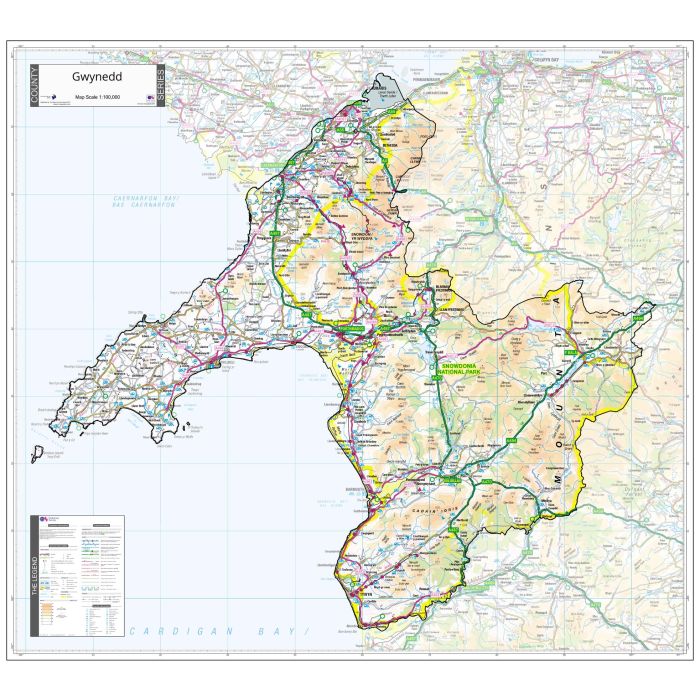 County Map of Gwynedd | Stanfords