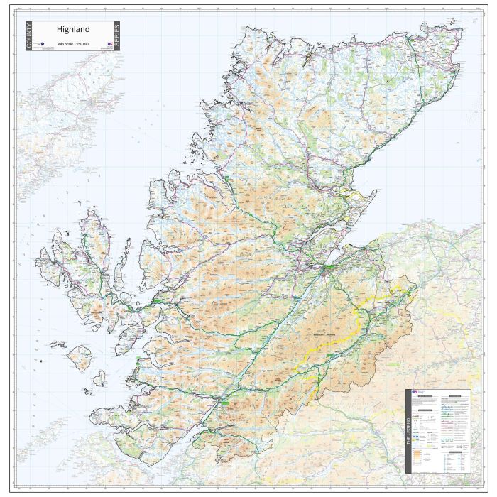 County Map of Highlands | Stanfords