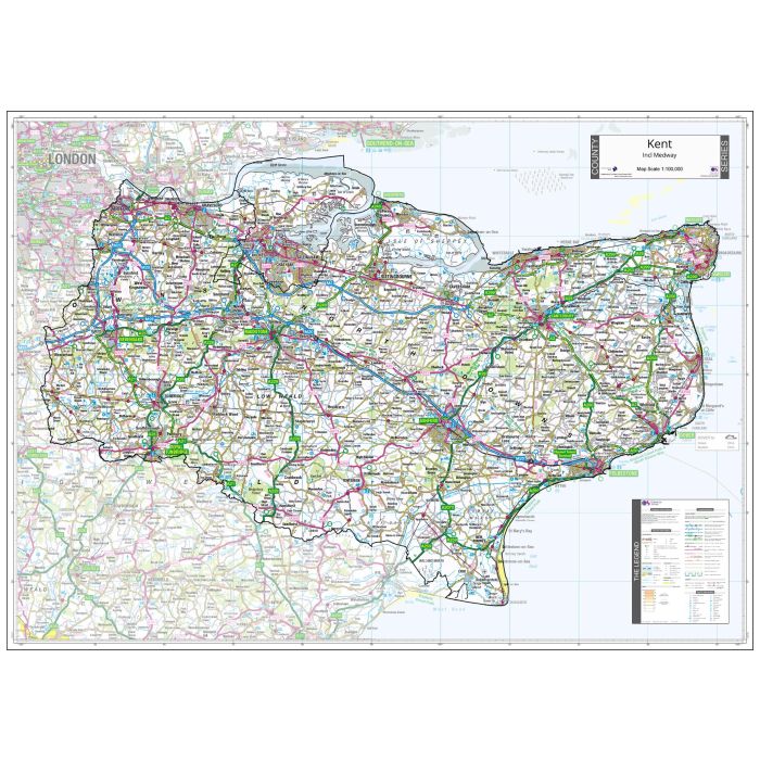 County Map of Kent | Stanfords