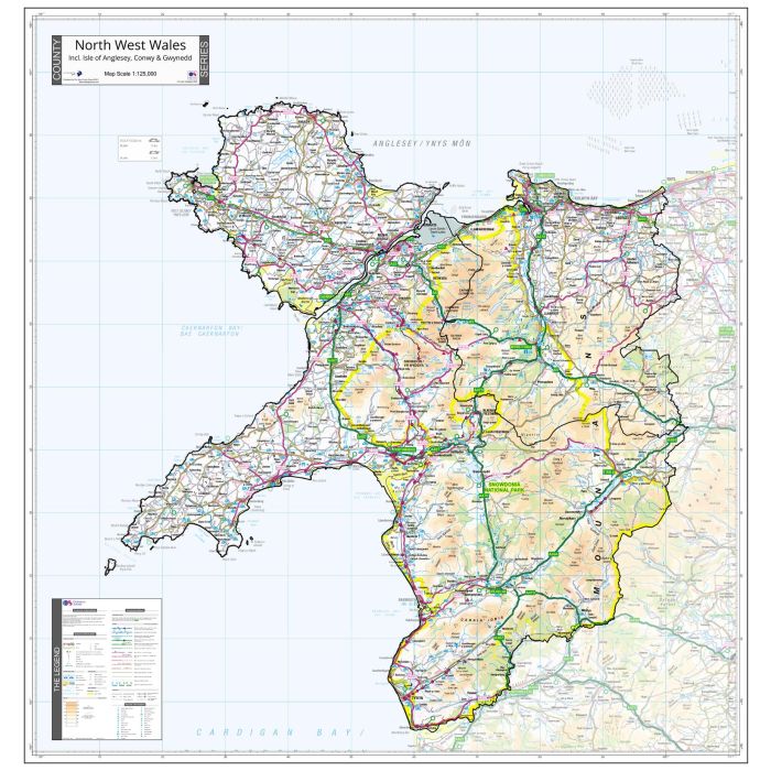 County Map of North West Wales | Stanfords