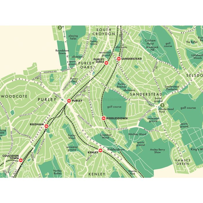 Map Of Croydon England Croydon London Stock Illustrations – 64